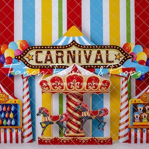 Carnival Games - Photography Printed Backdrop - Fabric Backdrop - Poly ...