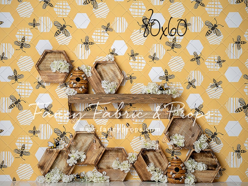 Beeyoutiful - Honeycomb, Bees, Birthday - Photography Backdrop - Etsy