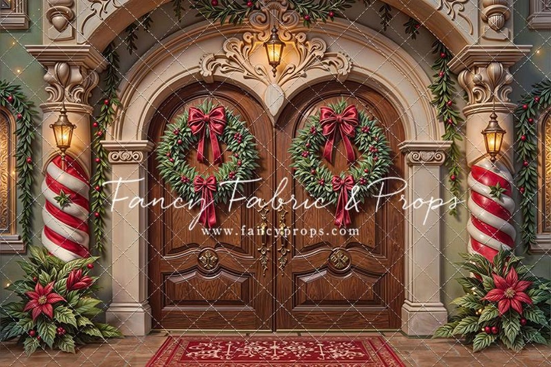Christmas at Evergreen Hall With Sweep Option - Photography Printed ...
