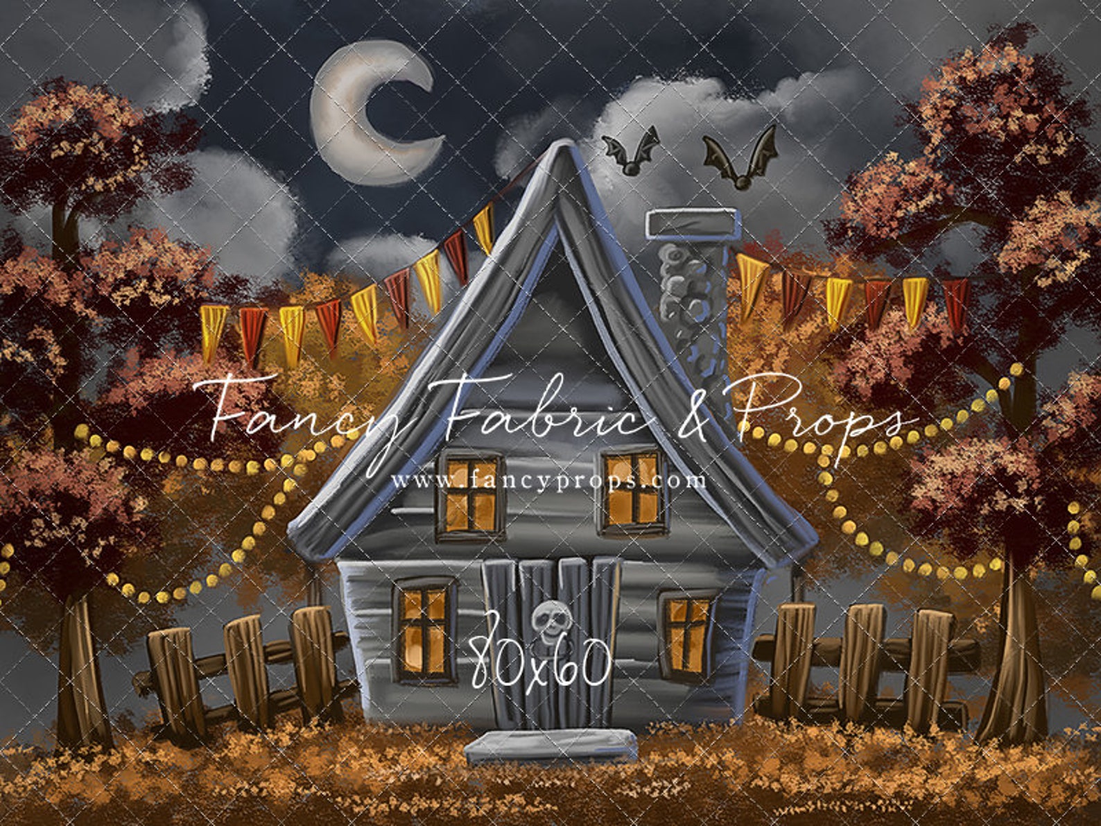 Spooky Shack - Wrinkle Free Fabric - Photography Backdrop - Etsy