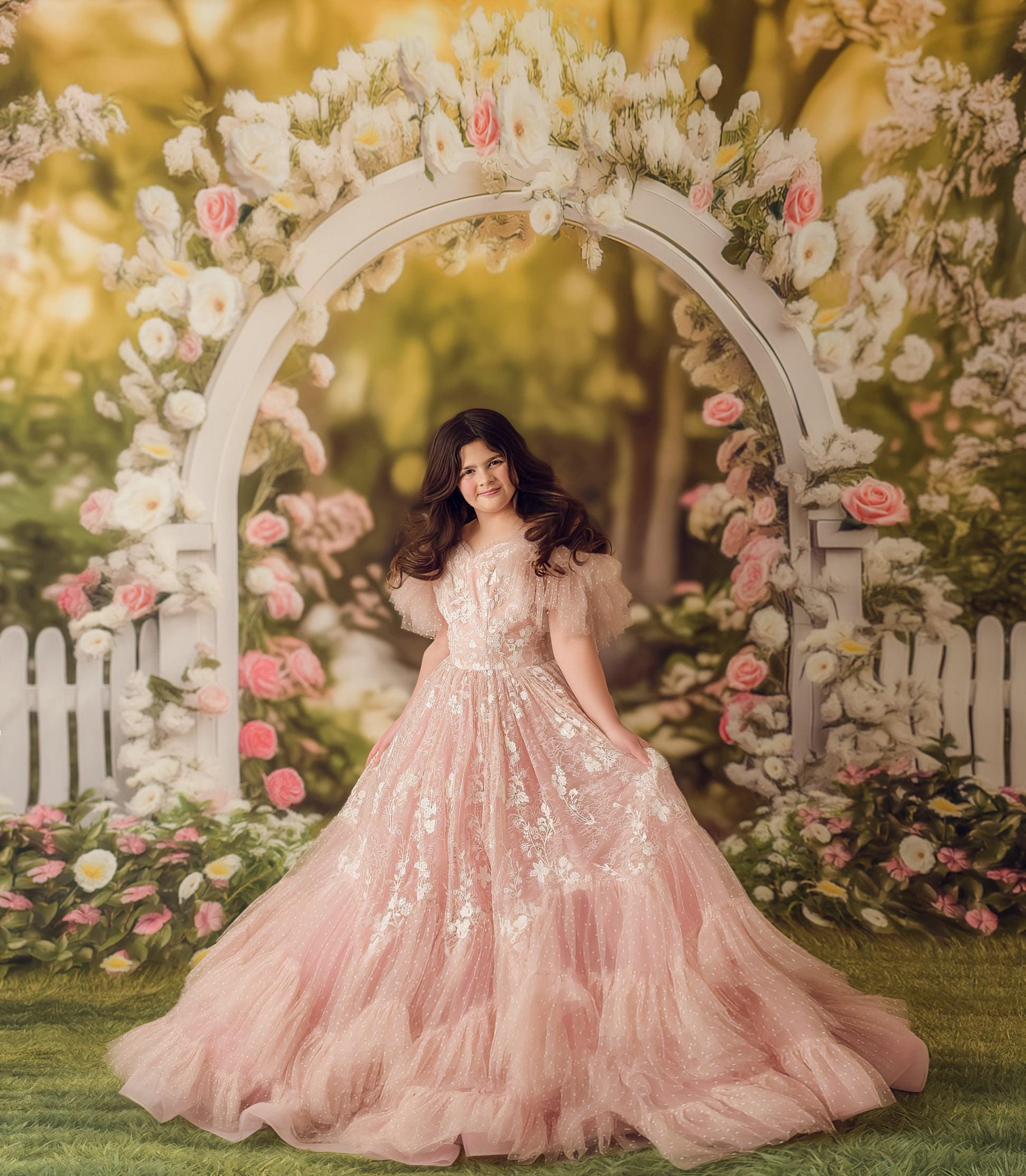 Rosewood Arch With Sweep Option Photography Printed Backdrop - Fabric ...
