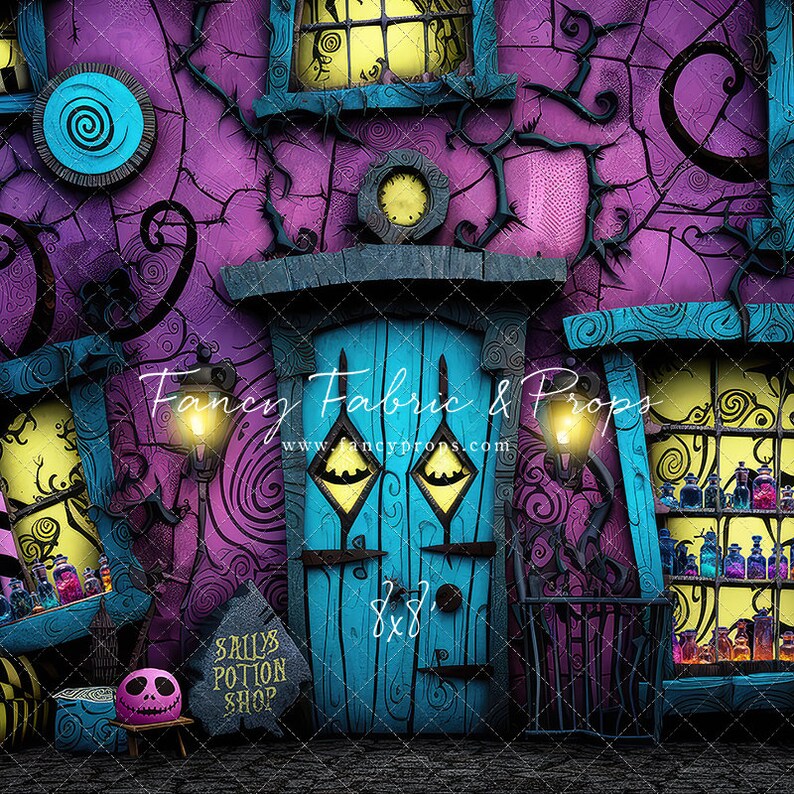 Sally's Potion Shop - Wrinkle Free Fabric - Photography Backdrop - Etsy