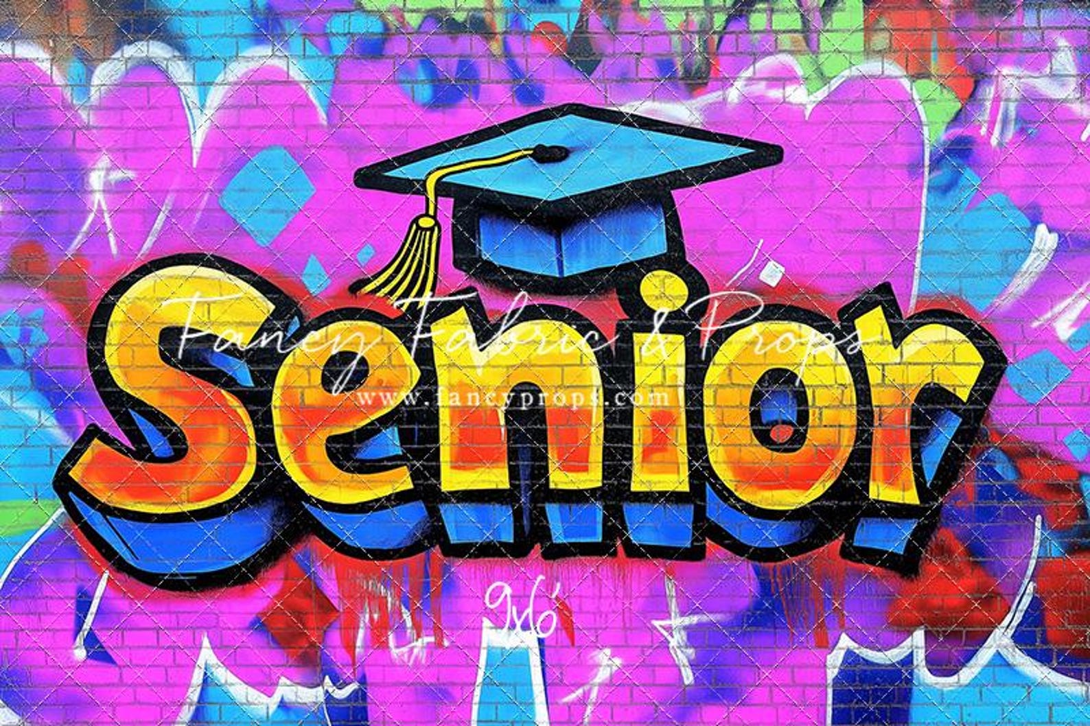 Senior Pop With Sweep Option - Photography Printed Backdrop- Fabric ...