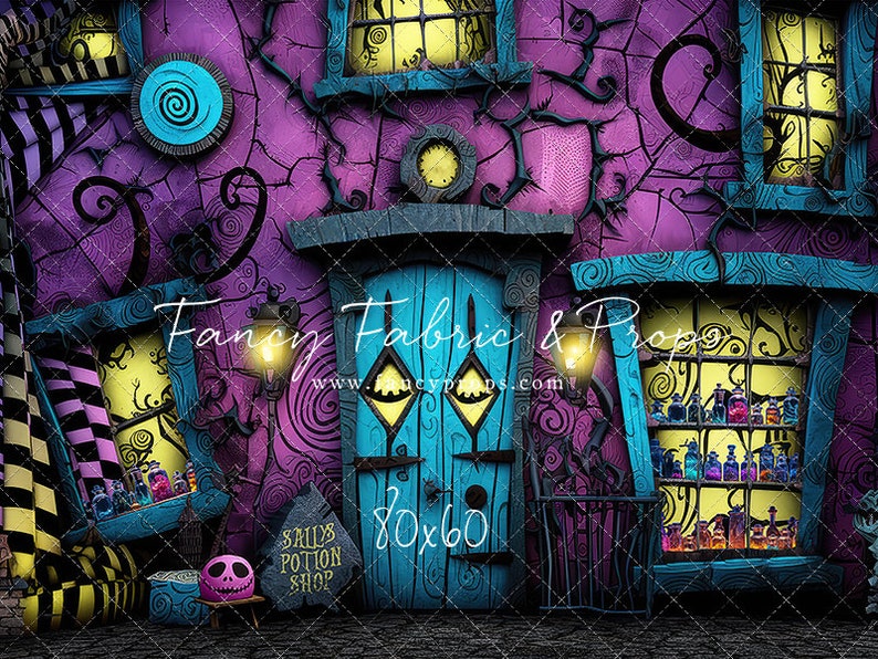 Sally's Potion Shop - Wrinkle Free Fabric - Photography Backdrop - Etsy