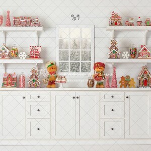 Classic Gingerbread Kitchen - Wrinkle Free Fabric - Photography ...