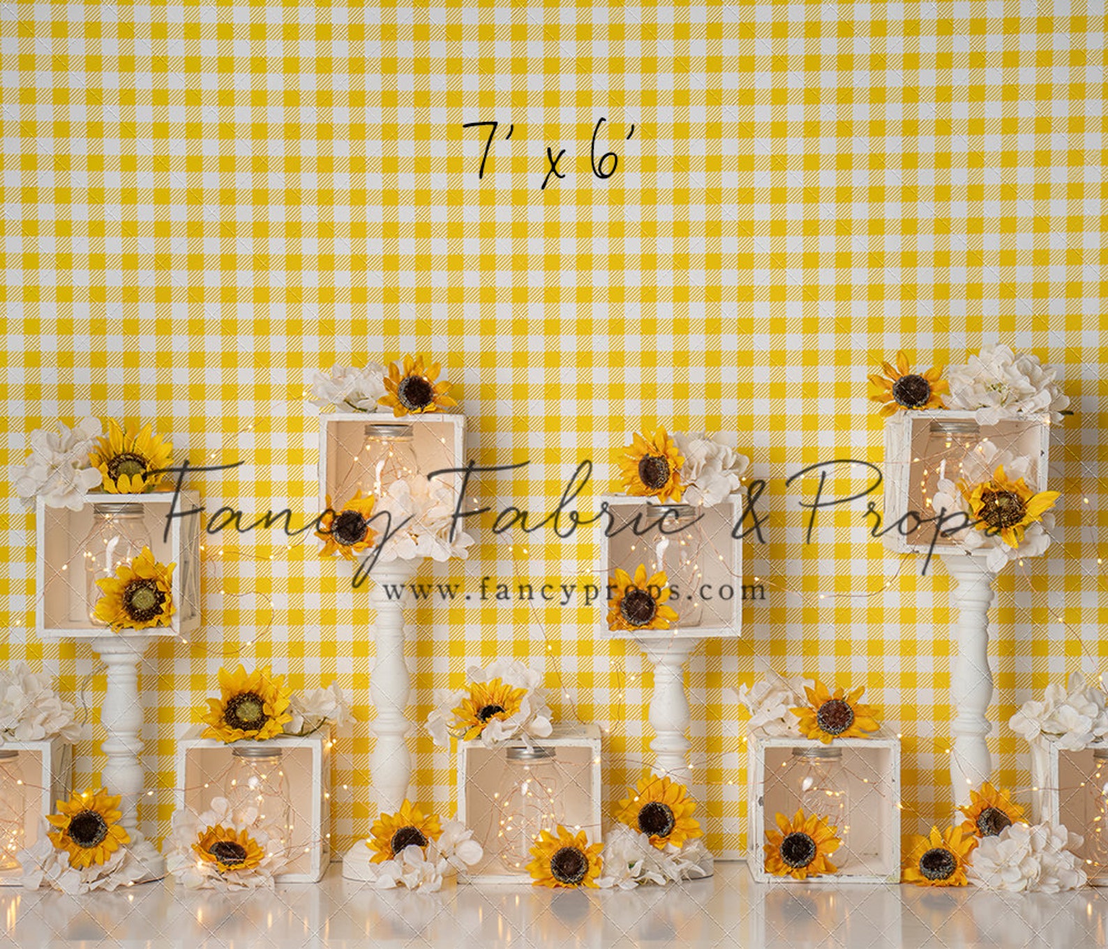 Sunflower Picnic - Wrinkle Free Fabric - Photography Backdrop - Etsy