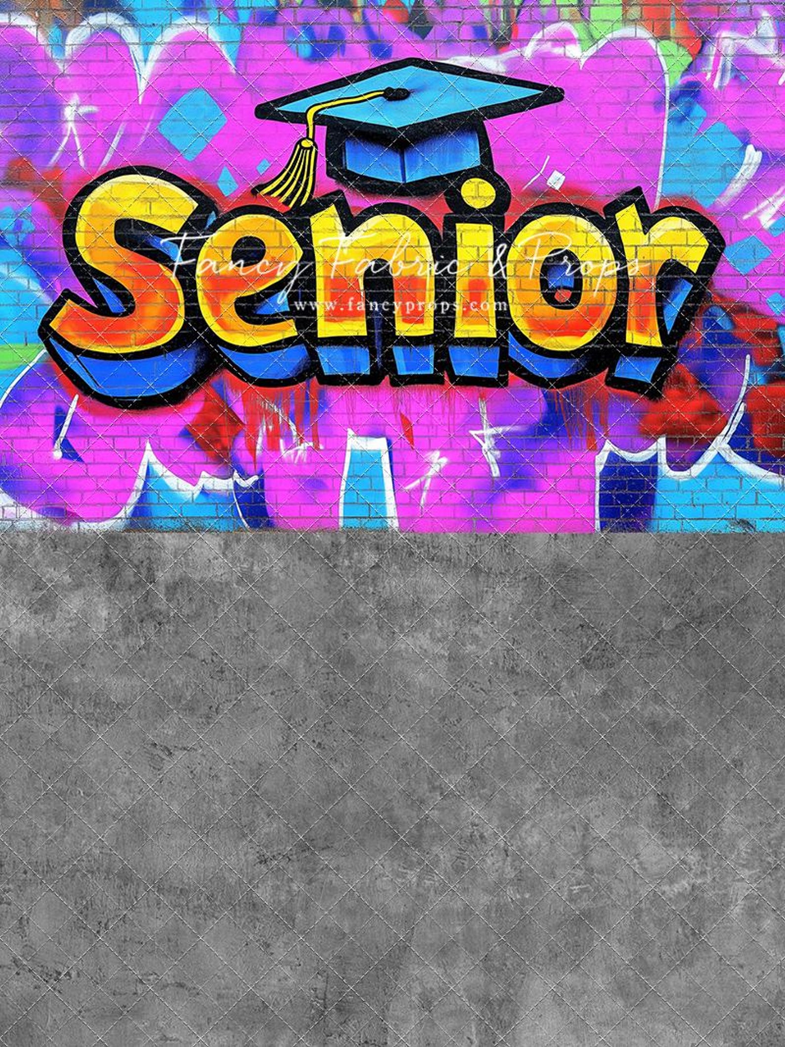 Senior Pop With Sweep Option - Photography Printed Backdrop- Fabric ...