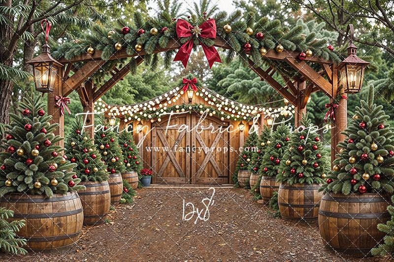 Tinsel Trail With Sweep Option -wrinkle Free Fabric- Christmas ...