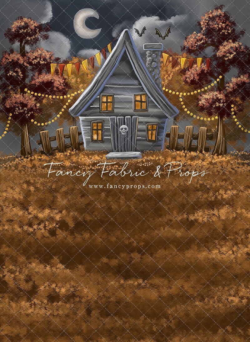Spooky Shack - Wrinkle Free Fabric - Photography Backdrop - Etsy