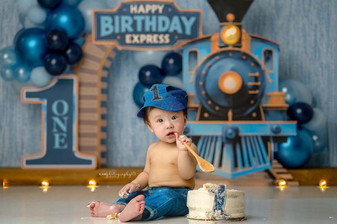 Happy Birthday Express - Photography Printed Backdrop- Fabric Backdrop ...