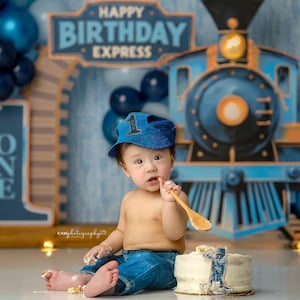 Happy Birthday Express - Photography Printed Backdrop- Fabric Backdrop ...