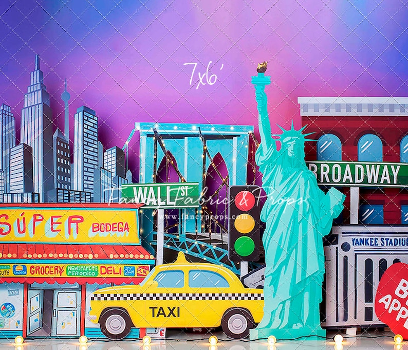 I Love NY - Photography Printed Backdrop- Fabric Backdrop- Polypaper ...