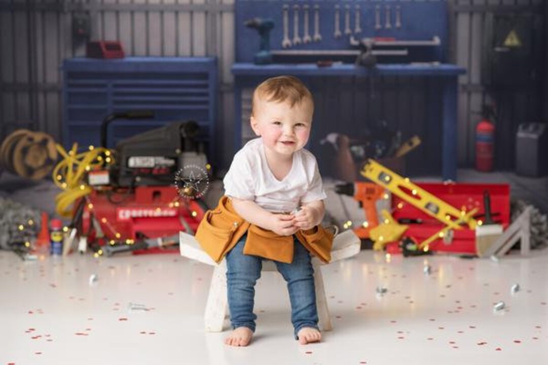 Grandpa's Toolbox -photography Printed Backdrop- Fabric Backdrop ...