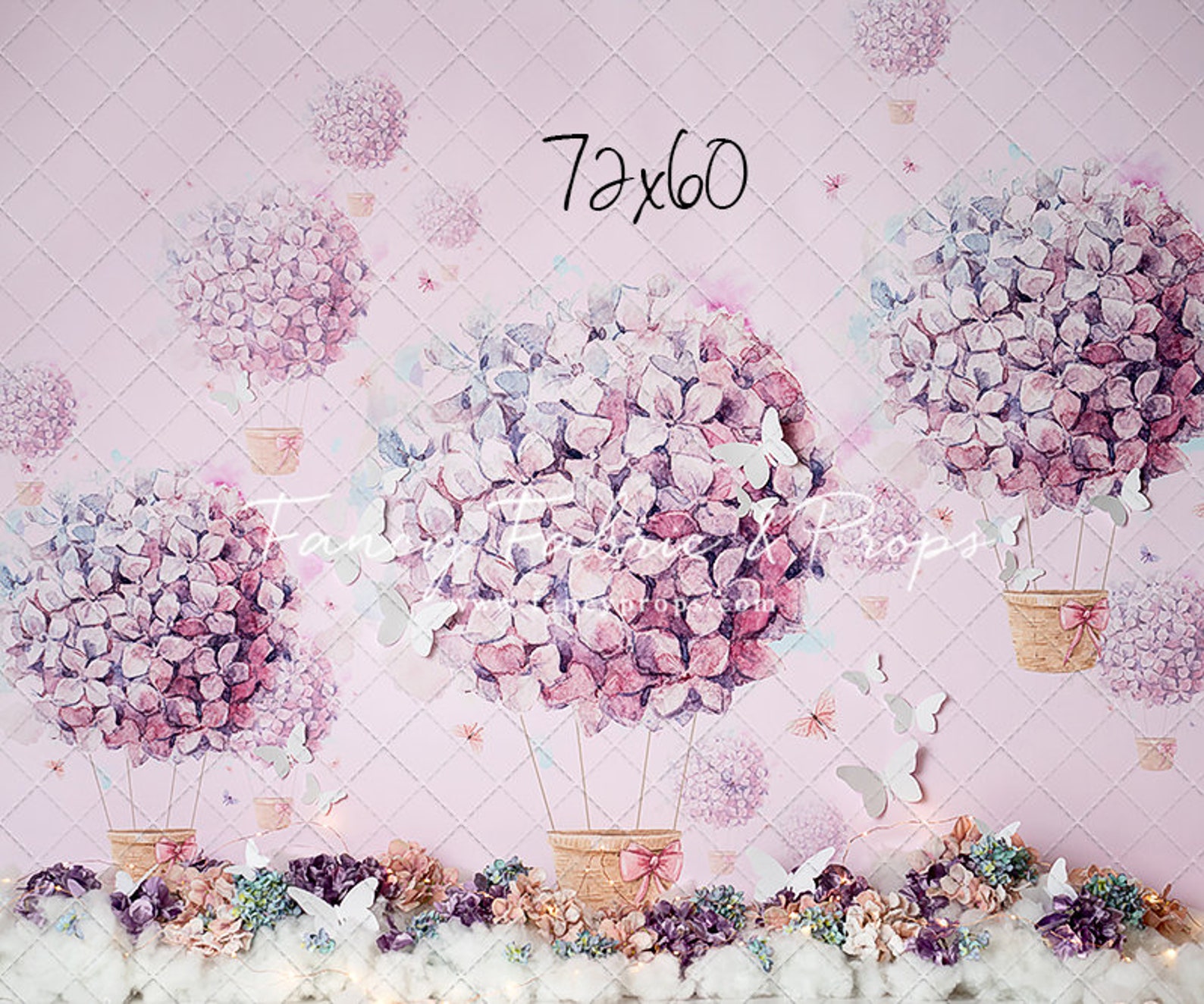 Butterfly Balloon Ride - Photography Backdrop - Butterflies, Hot Air ...