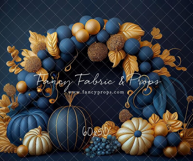 Royal Gourd Gala Balloon Arch -photography Printed Backdrop- Fabric ...