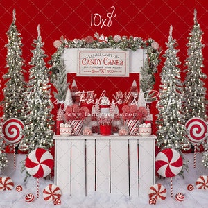 Candy Cane Celebration - Christmas Photography Backdrop - Candy Canes ...