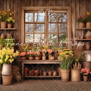 Rustic Greenhouse Garden View With Sweep Option - Wrinkle Free Fabric ...