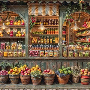 Tropical Fruit Market With Sweep Option Photography Printed Backdrop ...