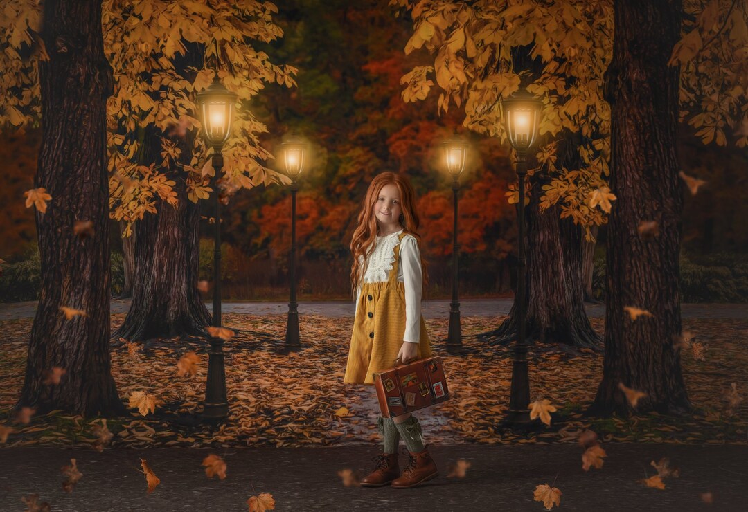 Crisp Fall Path - Wrinkle Free Fabric - Photography Backdrop - Etsy
