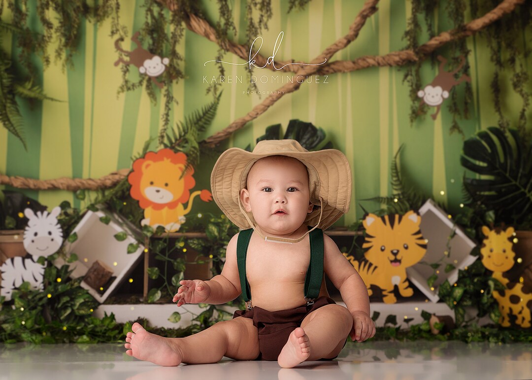 Jungle Babies -photography Printed Backdrop- Fabric Backdrop- Polypaper ...