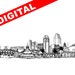 Digital Atl Georgia Line Drawing, Atlanta Georgia, Atlanta Line Drawing ...