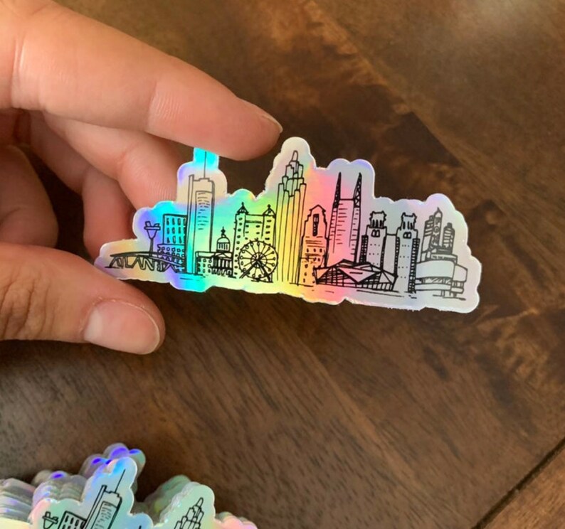 Atlanta Georgia Skyline Sticker ATL Sticker Atlanta GA | Etsy