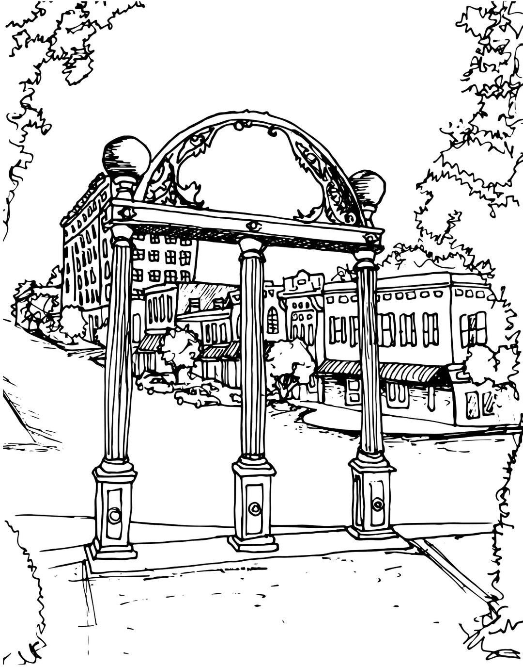 Athens Georgia Print, UGA Arch, Athens Georgia Arch, GA Art, Athens ...