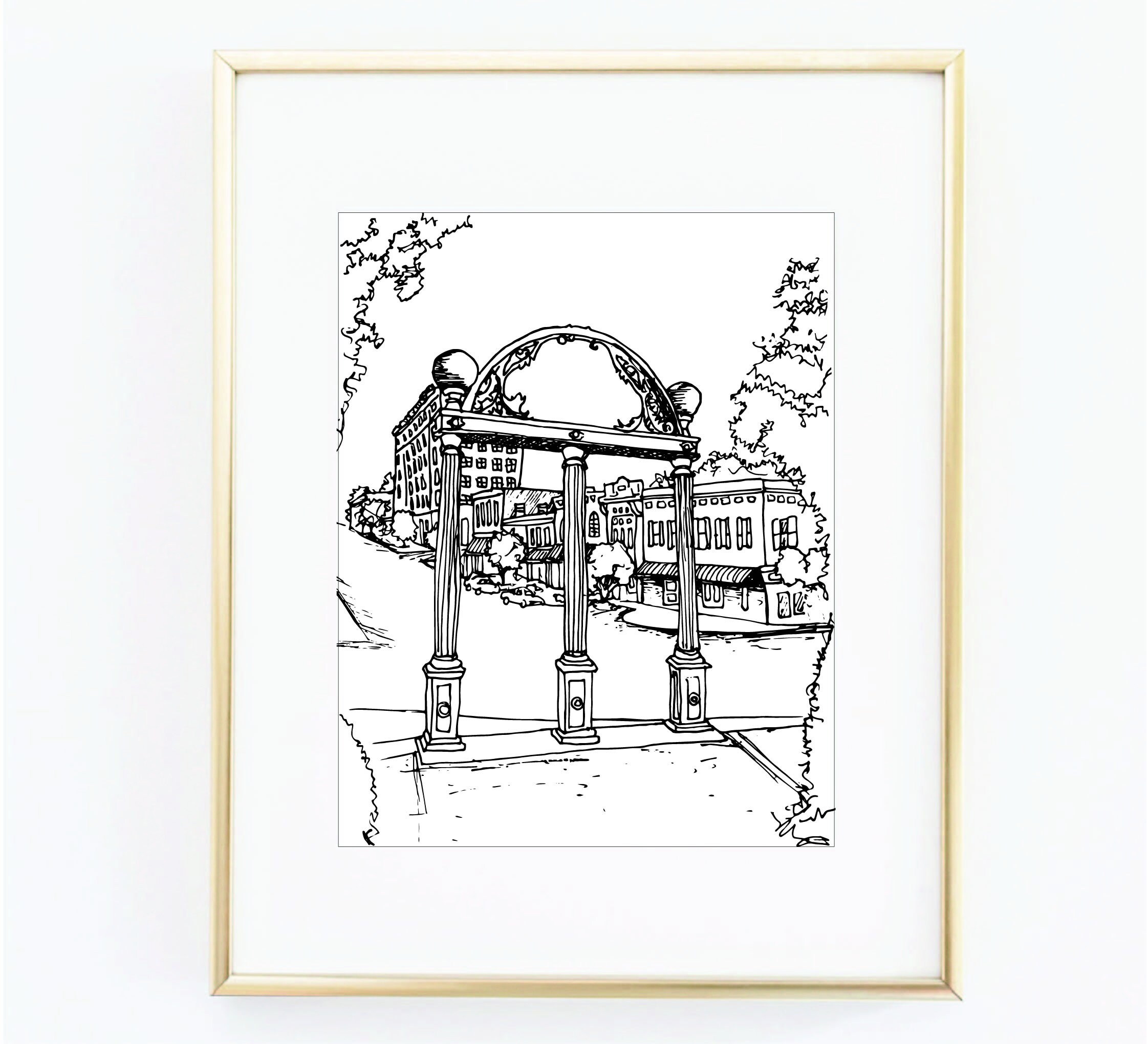 Athens Georgia Print UGA Arch Athens Georgia Arch GA Art - Etsy