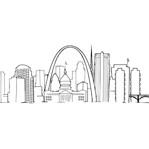 St Louis Line Drawing, St Louis Missouri, St Louis Drawing, Missouri ...