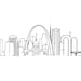 St Louis Line Drawing, St Louis Missouri, St Louis Drawing, Missouri ...