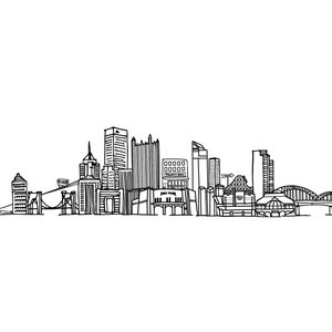 Pittsburgh Skyline Print, Pittsburgh Pennsylvania Print, Pennsylvania ...