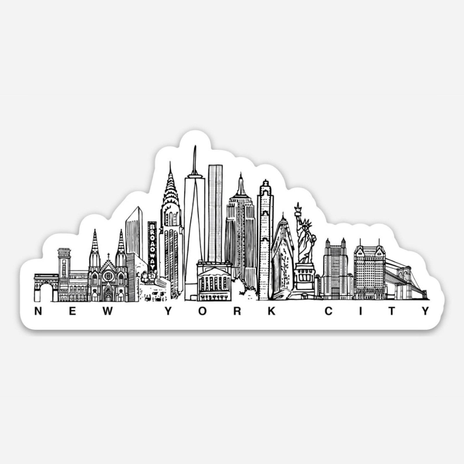New York City Sticker, Nyc, Nyc Sticker, New York Sticker, New York ...
