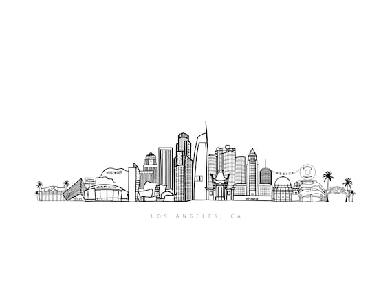 City Of La Logo Black And White