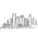 Houston Skyline, Houston Line Drawing, Houston Drawing, Houston Print ...