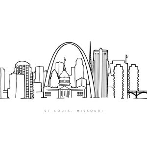 St Louis Line Drawing, St Louis Missouri, St Louis Drawing, Missouri ...