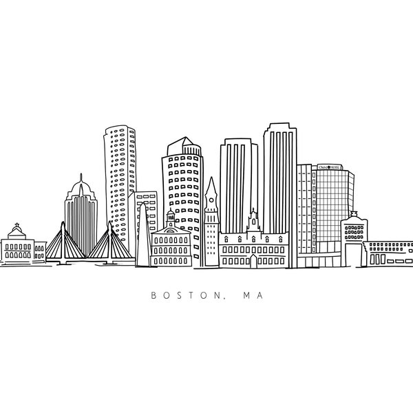 Boston Skyline - Etsy