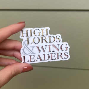 ACOTAR Sticker, High Lord Sticker, Wing Leaders Sticker, Fourth Wing ...