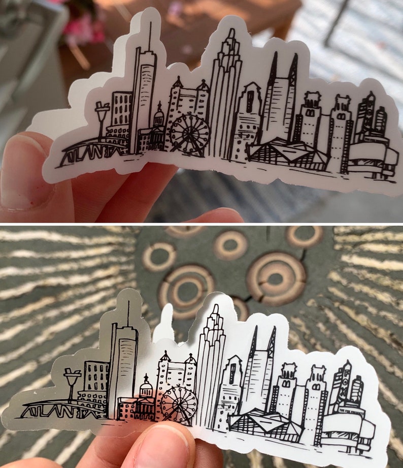Atlanta Georgia Skyline Sticker ATL Sticker Atlanta GA | Etsy