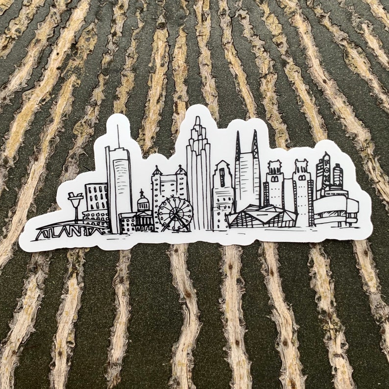 Atlanta Georgia Skyline Sticker ATL Sticker Atlanta GA | Etsy