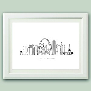 St Louis Line Drawing, St Louis Missouri, Missouri Line Drawing, St ...
