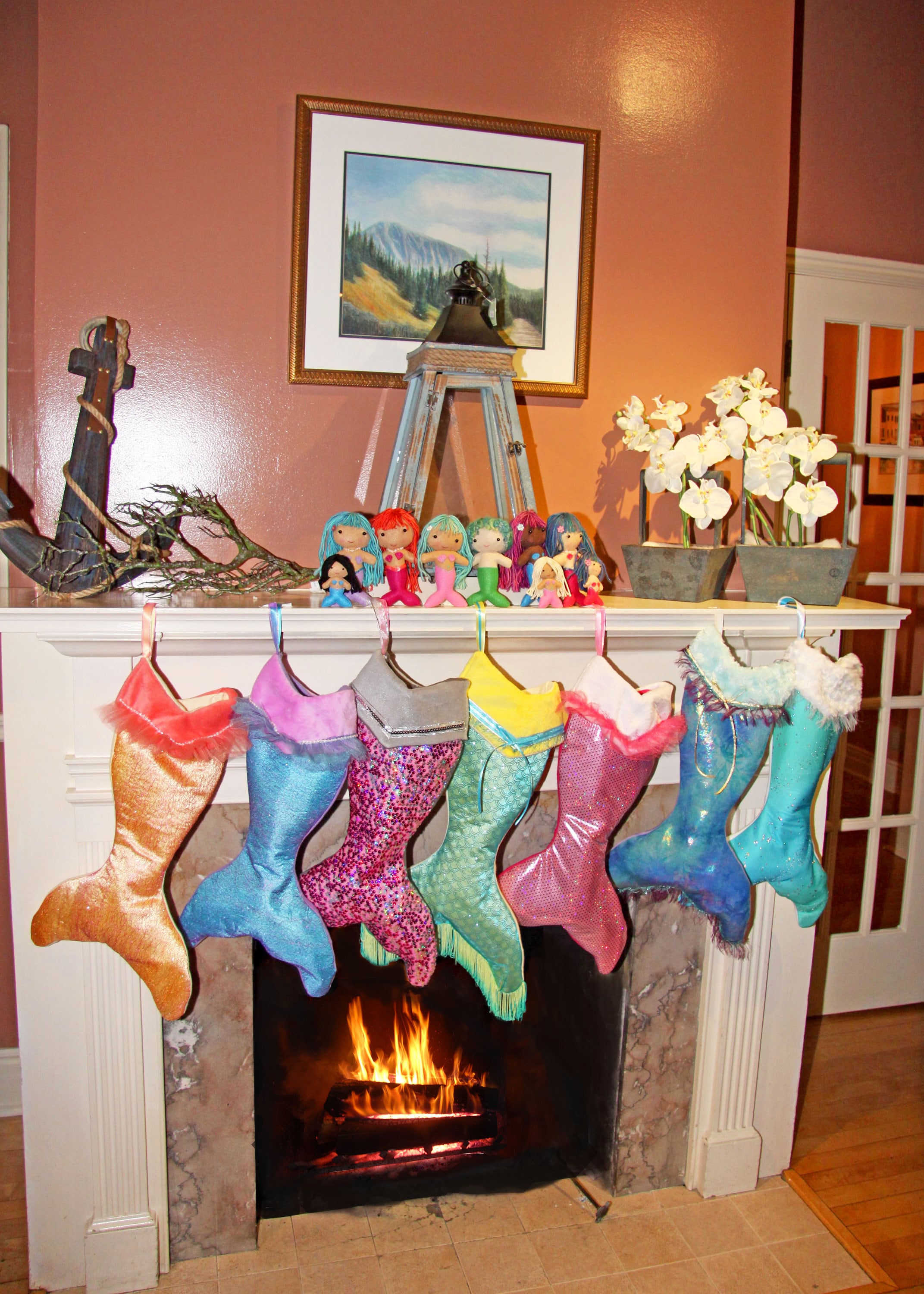 Long Fur Mermaid Tail Stocking Christmas Stocking Mermaid | Etsy