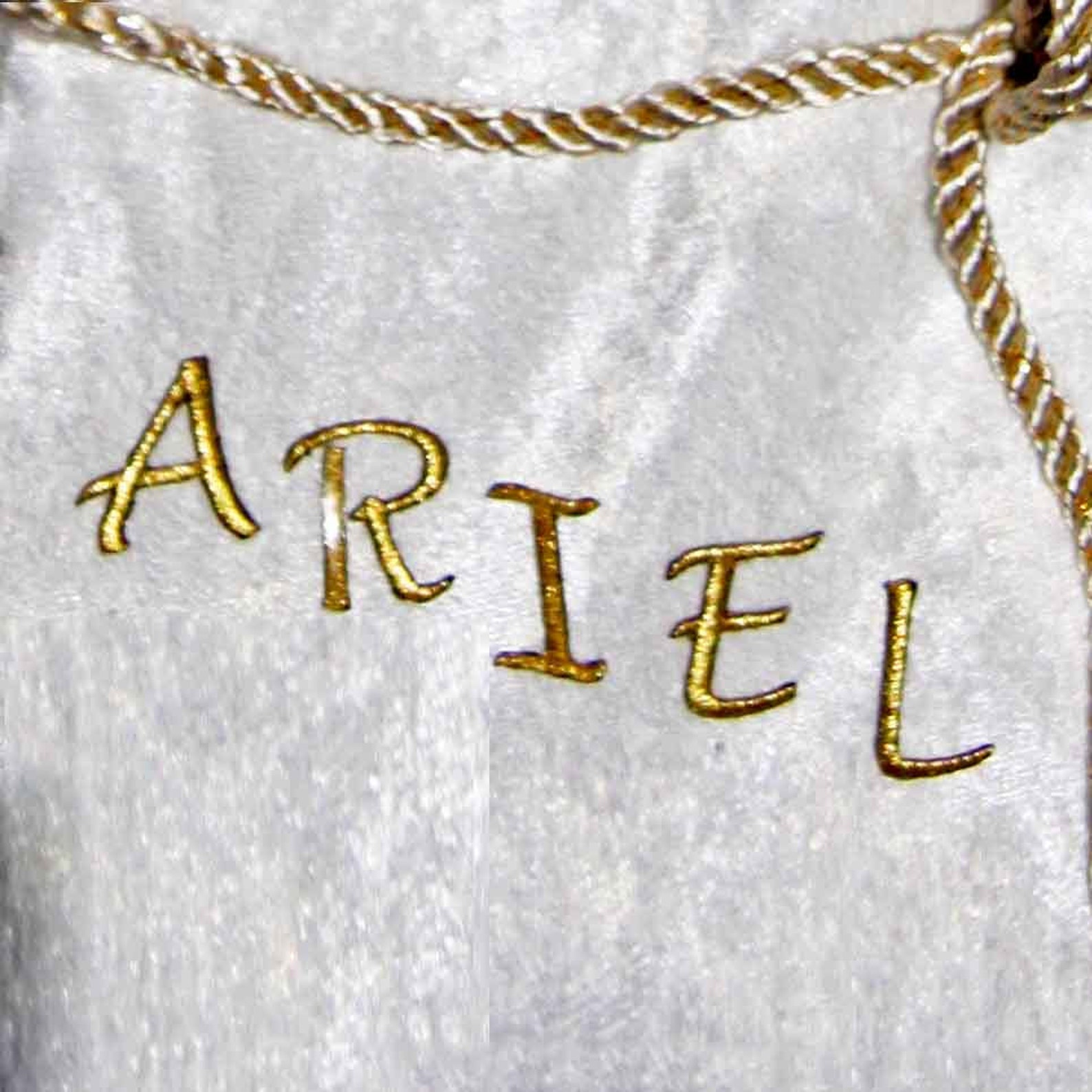 Elegant Embroidered Lettering Silver Personalize Your - Etsy