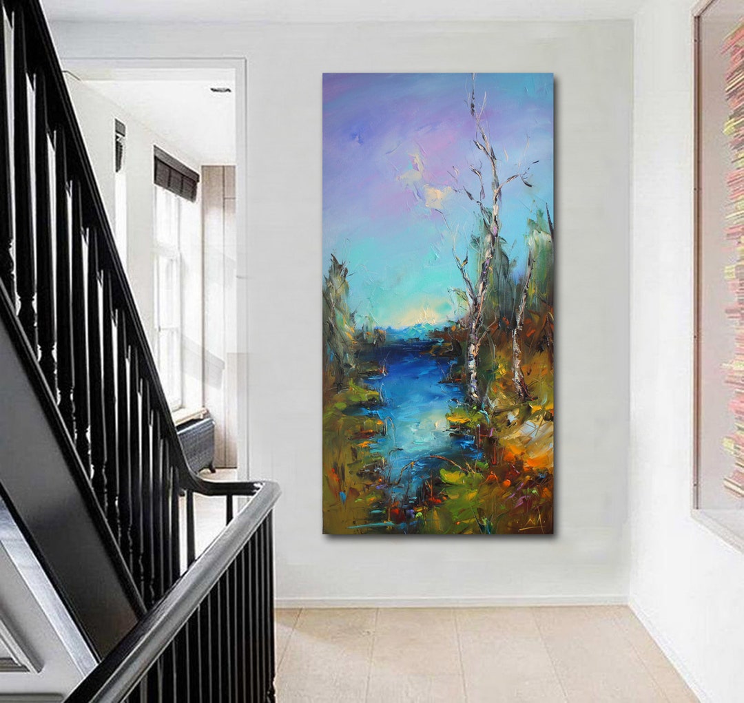 Large Landscape Painting, Large Wall Art, Modern Art, Abstract Art, Oil ...