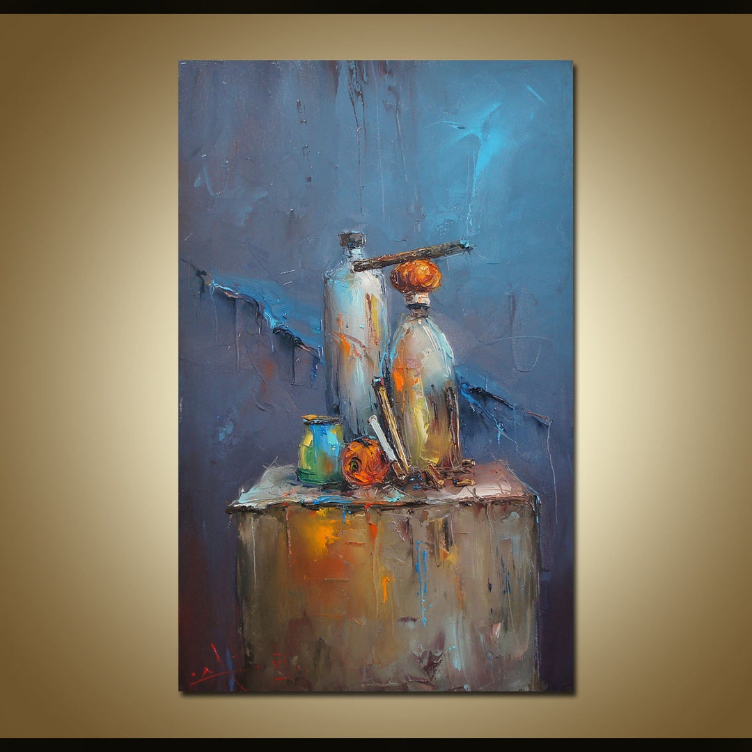 Oil Painting Abstract, Still Life Painting Contemporary, Bedroom Wall ...