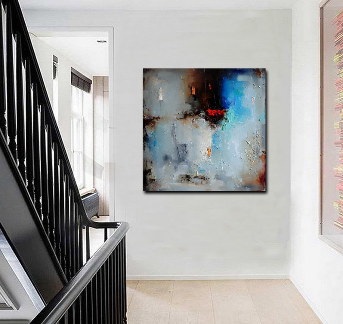 40"x40" Contemporary Art, Large Abstract Oil Painting, Original Artwork ...