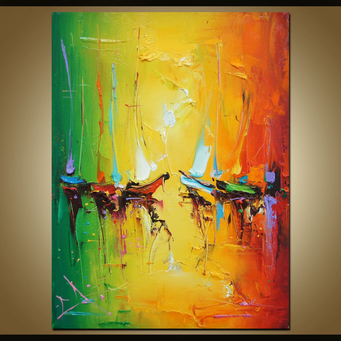 Abstract Painting Sailboats Painting Original Artwork - Etsy