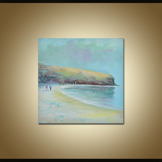 Beach Painting Abstract Landscape Original Artseascape - Etsy