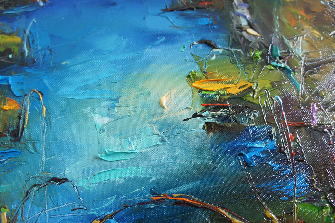 Large Landscape Painting Large Wall Art Modern Art Abstract - Etsy