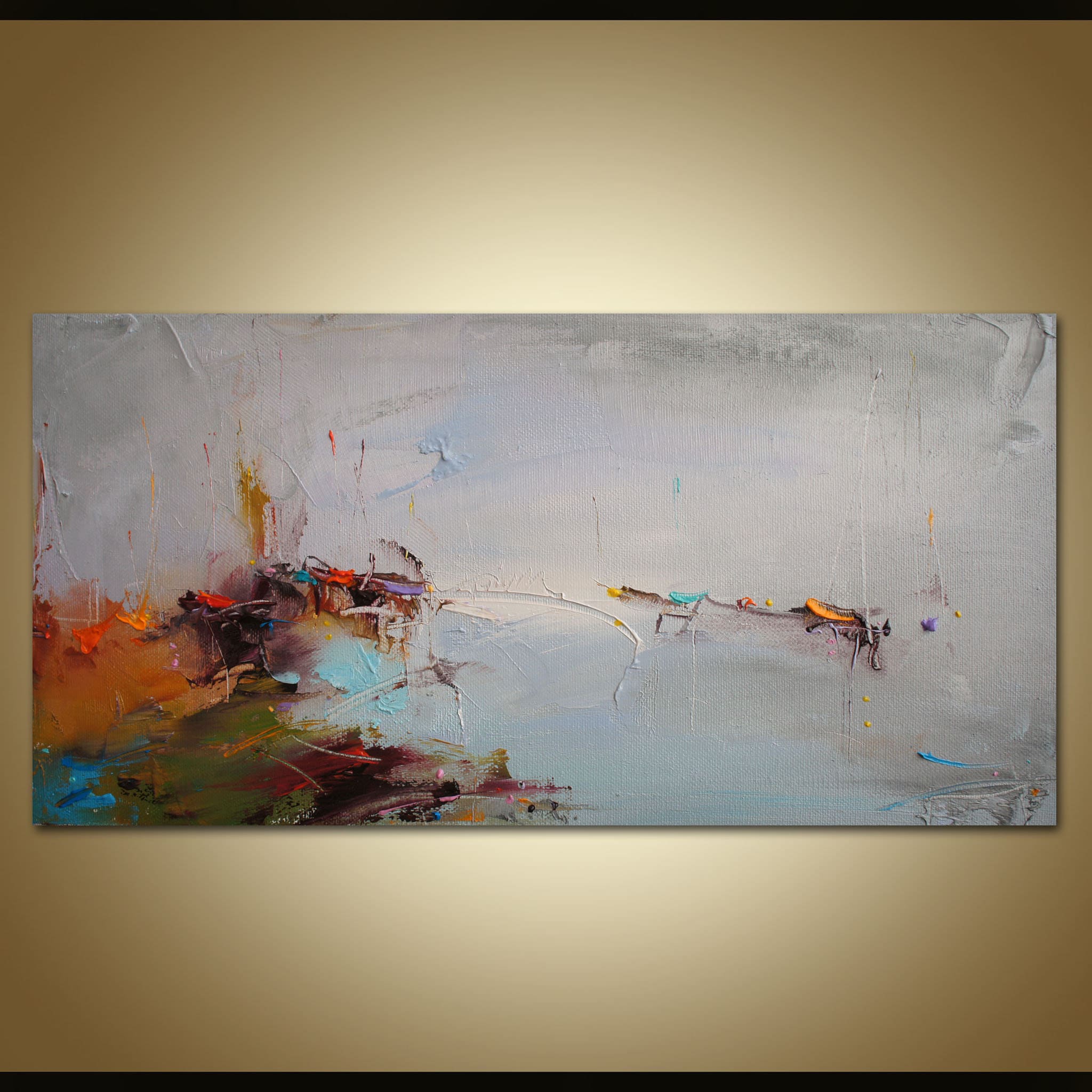 Original Sailboats Abstract Painting, Oil Painting Abstract, Original ...