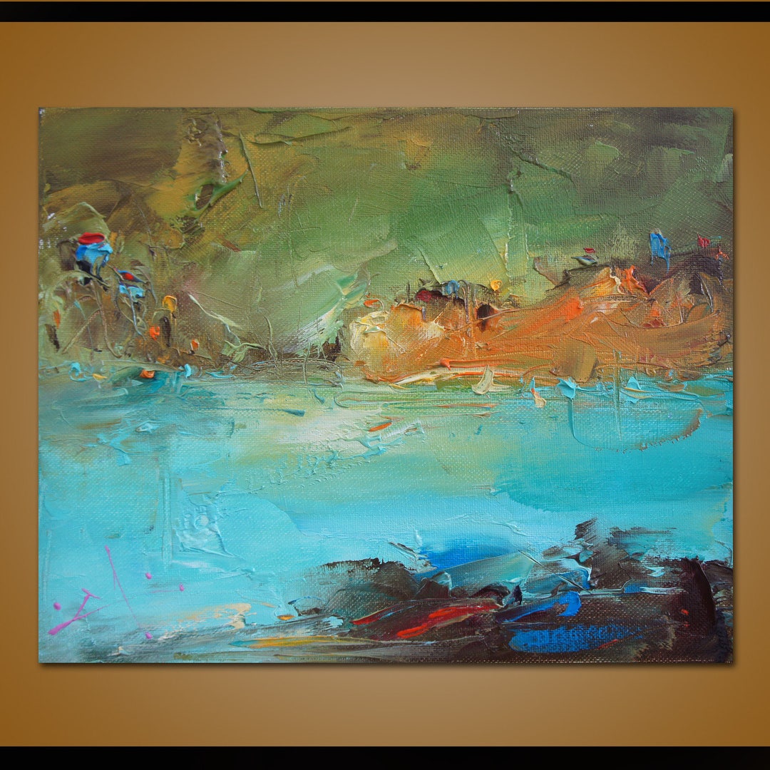 Small Abstract Oil Painting on Canvas, Original Oil Painting, Abstract ...
